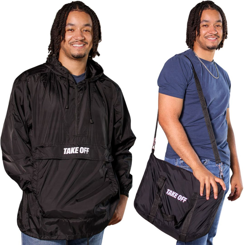 Duffle Bag Jacket transforms from Bag to Jacket with huge carry pouch ...