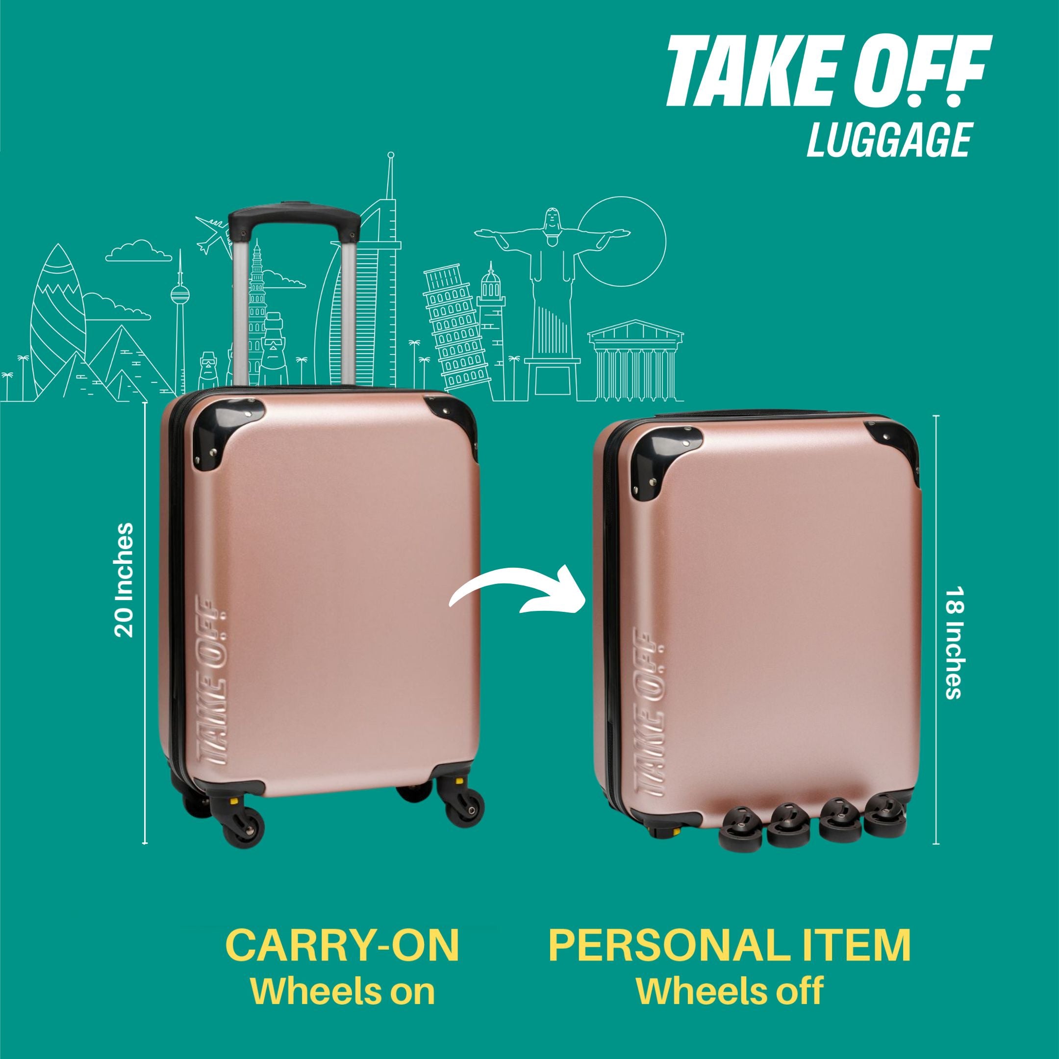 Personal item features – Take OFF Luggage – TAKE OFF Luggage
